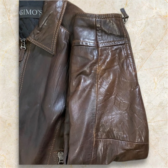 Gimo's | Jackets & Coats | Gimos Mens Distressed Leather Jacket | Poshmark